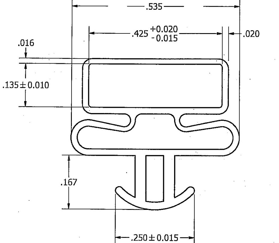Tyler Style – Profile 2232 – Refrigeration Gaskets of Texas